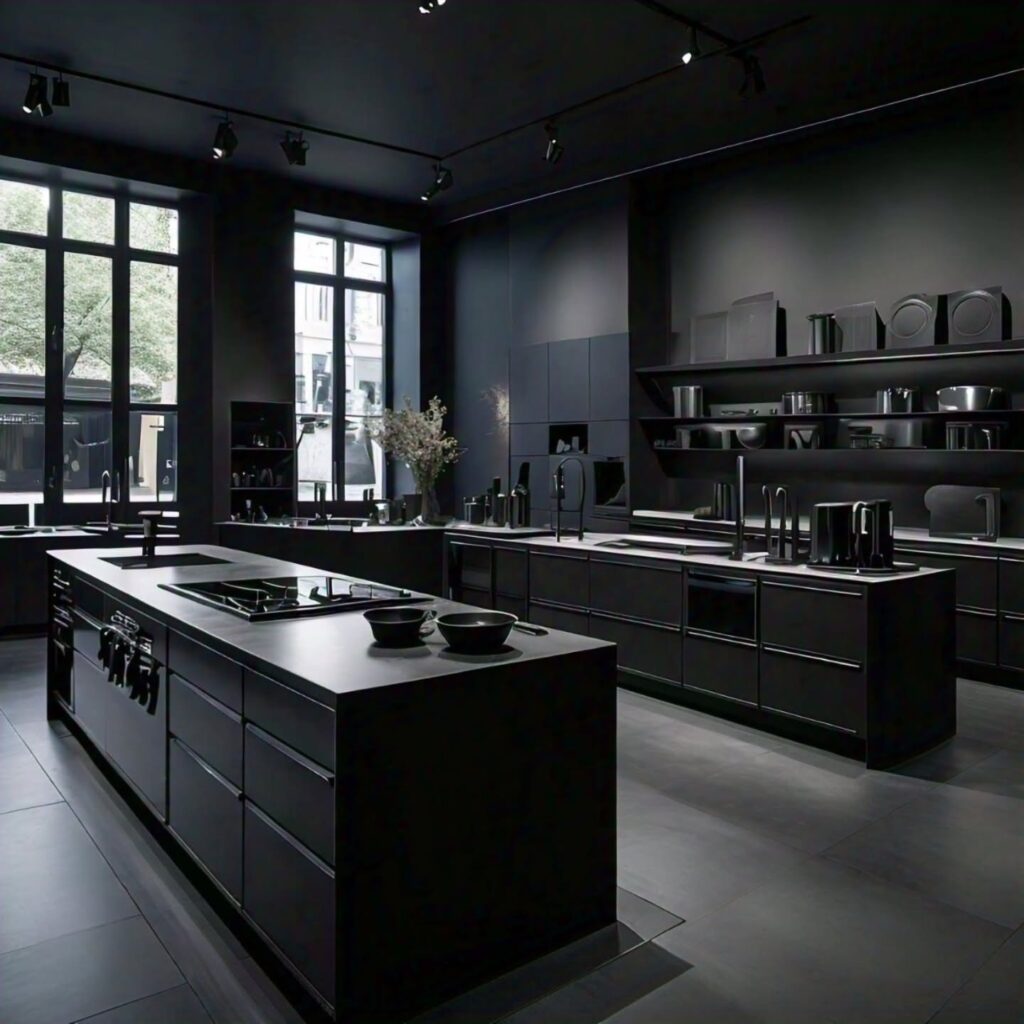 Black Modular Kitchen | Modular Kitchen Lucknow | Amulyart